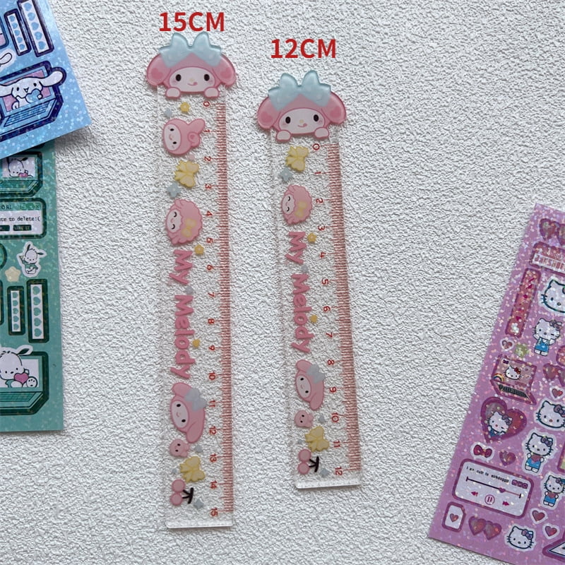 Sanrio Cartoon Ruler Cinnamoroll Acrylic Transparent Ruler Good Looking ...