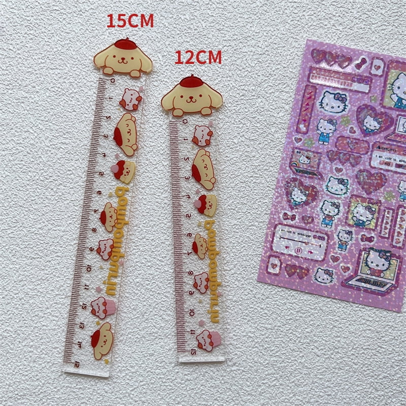 Sanrio Cartoon Ruler Cinnamoroll Acrylic Transparent Ruler Good Looking ...