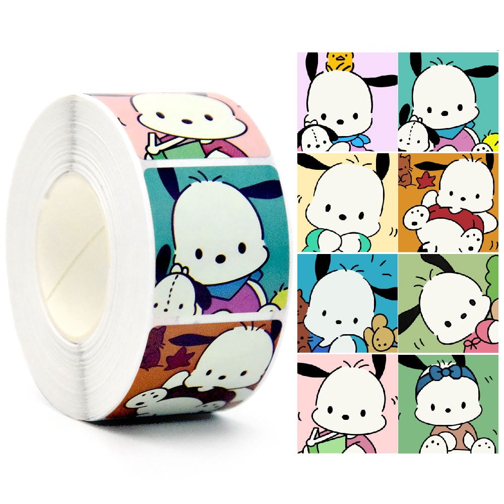 Sanrio Cartoon Sticker Roll/500pcs Cute Cinnamoroll My Melody Kuromi ...