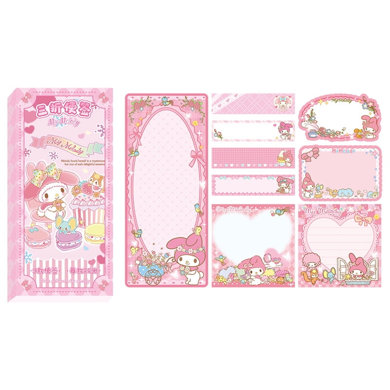 Sanrio Cartoon Sticky Notes Kuromi Cinnamoroll My Melody Student ...