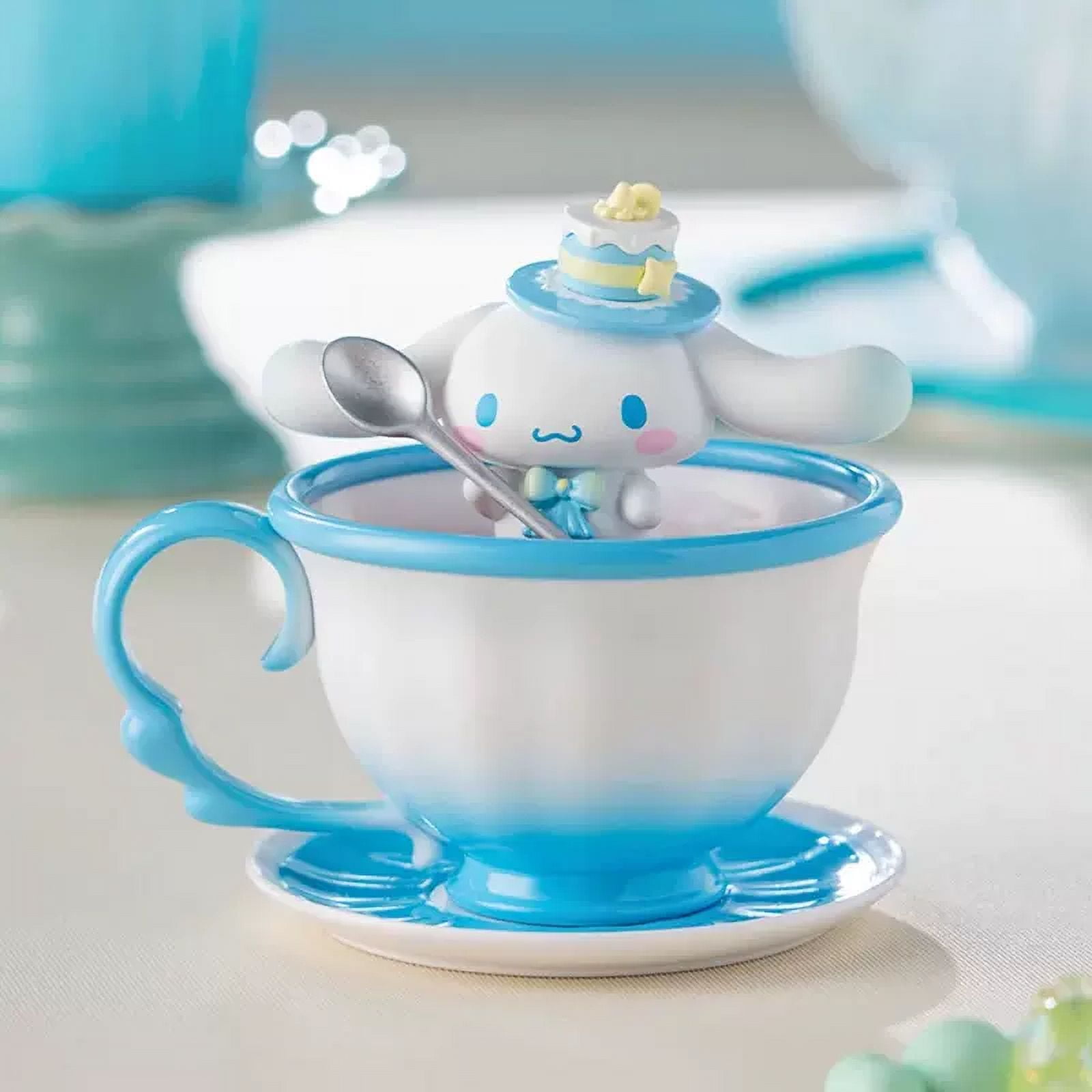 Sanrio Cartoon Tea Cup Elf Series Blind Box Figure Pochacco Cinnamoroll ...