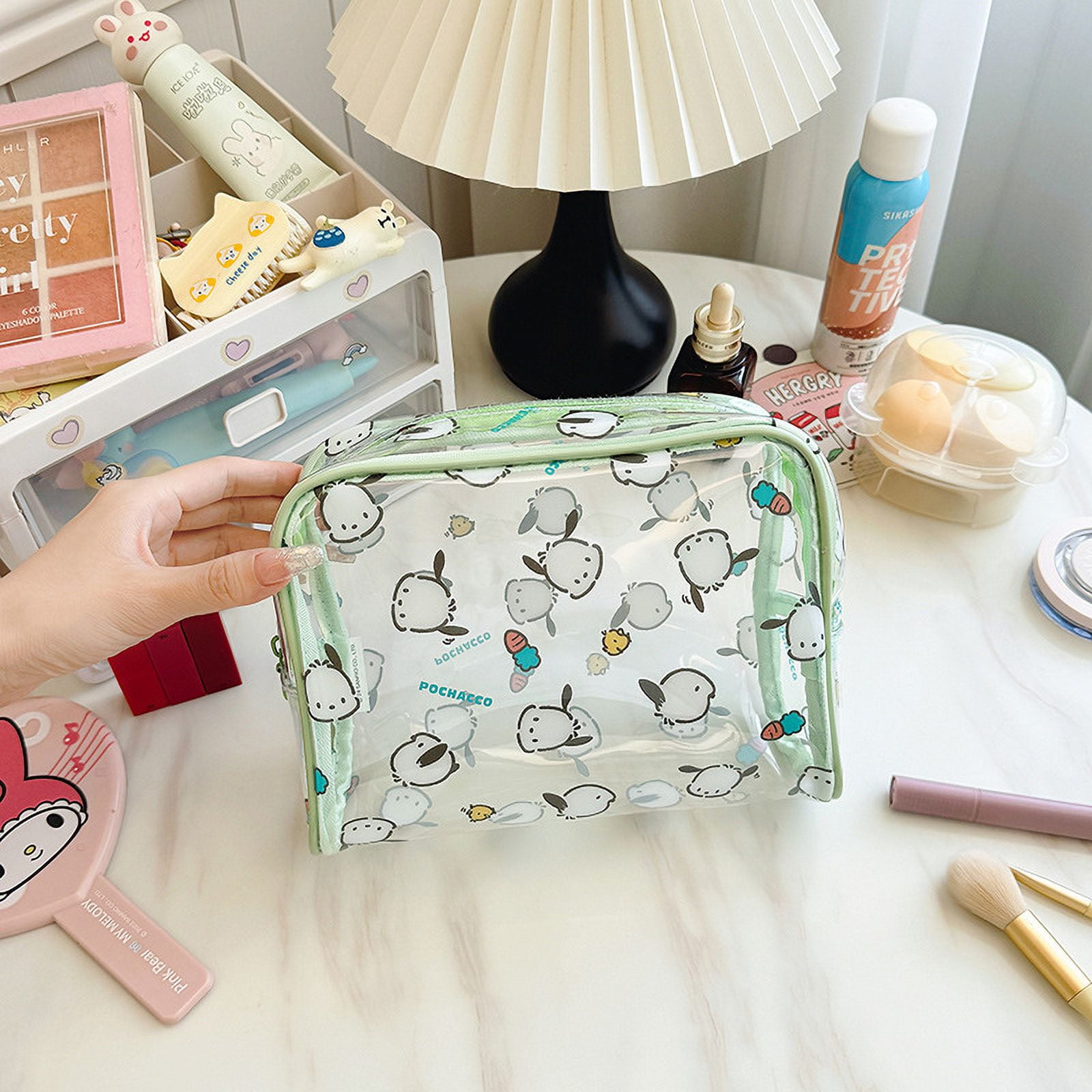 Sanrio Cartoon Transparent Cosmetic Bag Large Capacity High Value ...