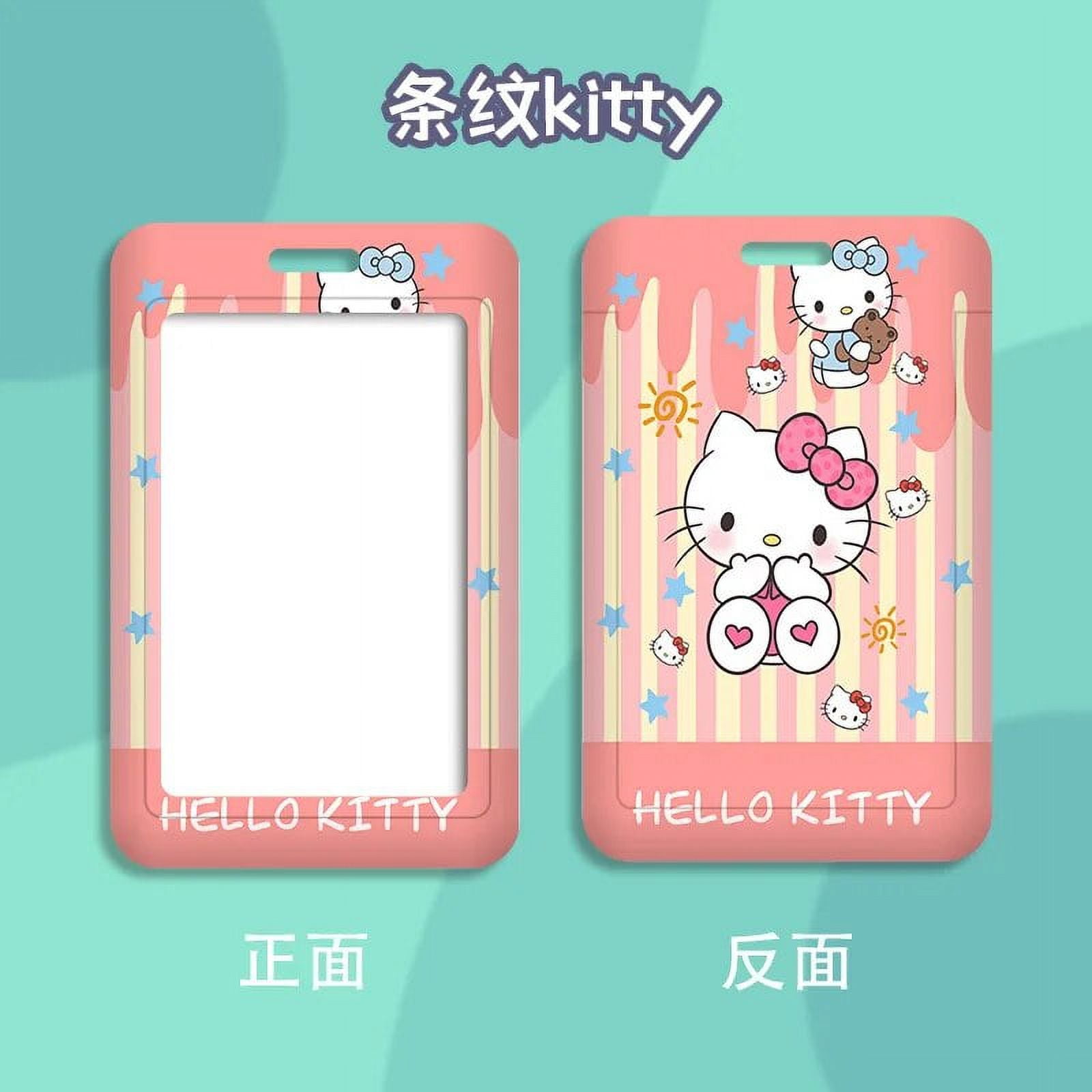 Sanrio Cartoons Card Holder Hello Kitty Protective Case Student Hanging ...