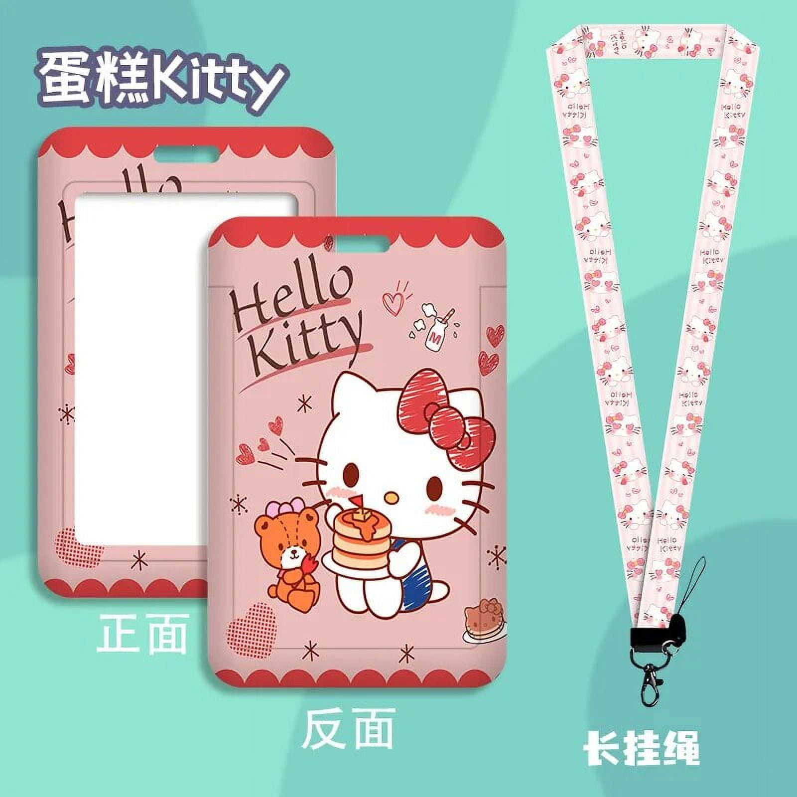 Sanrio Cartoons Card Holder Hello Kitty Protective Case Student Hanging ...