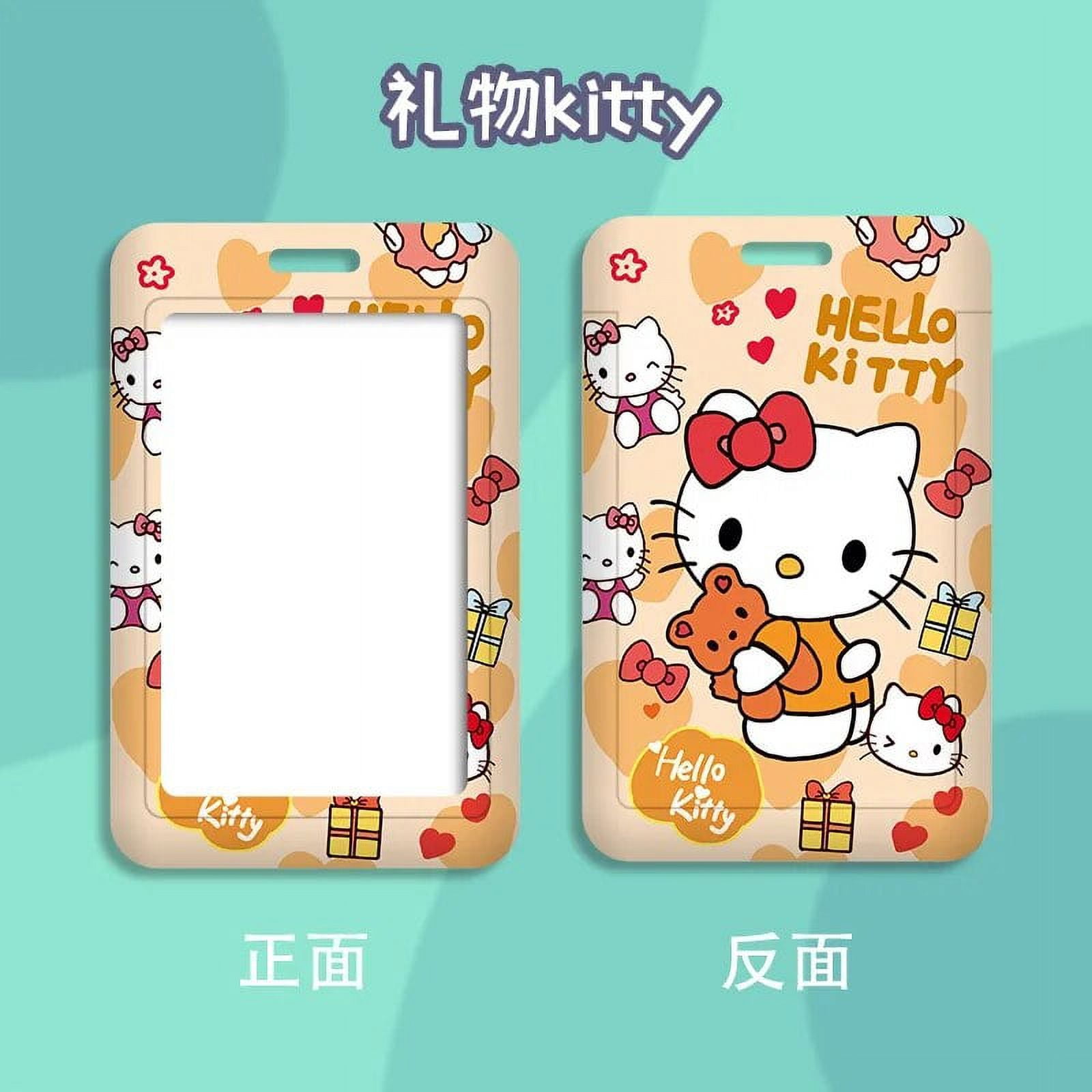 Sanrio Cartoons Card Holder Hello Kitty Protective Case Student Hanging ...