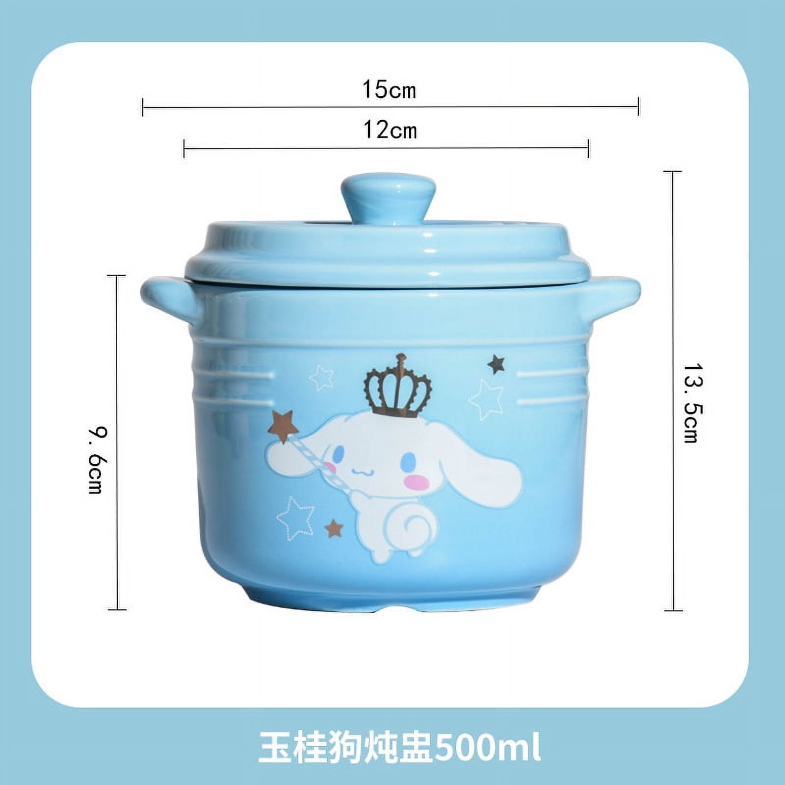 Sanrio Ceramic pot HelloKitty Stew kuromi kawaii Anime Steamed egg pot ...