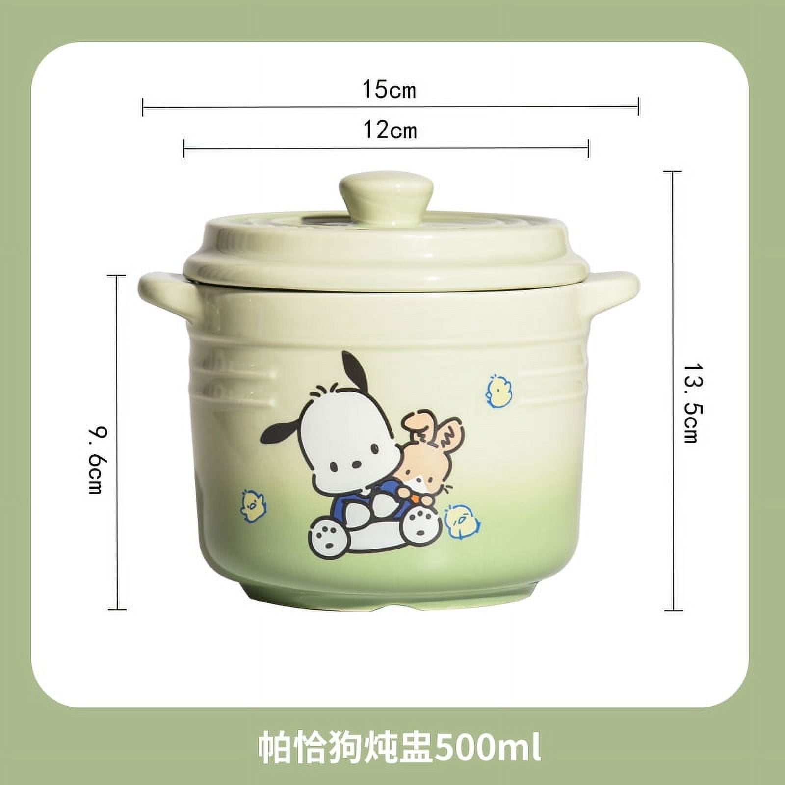 Sanrio Ceramic pot HelloKitty Stew kuromi kawaii Anime Steamed egg pot ...