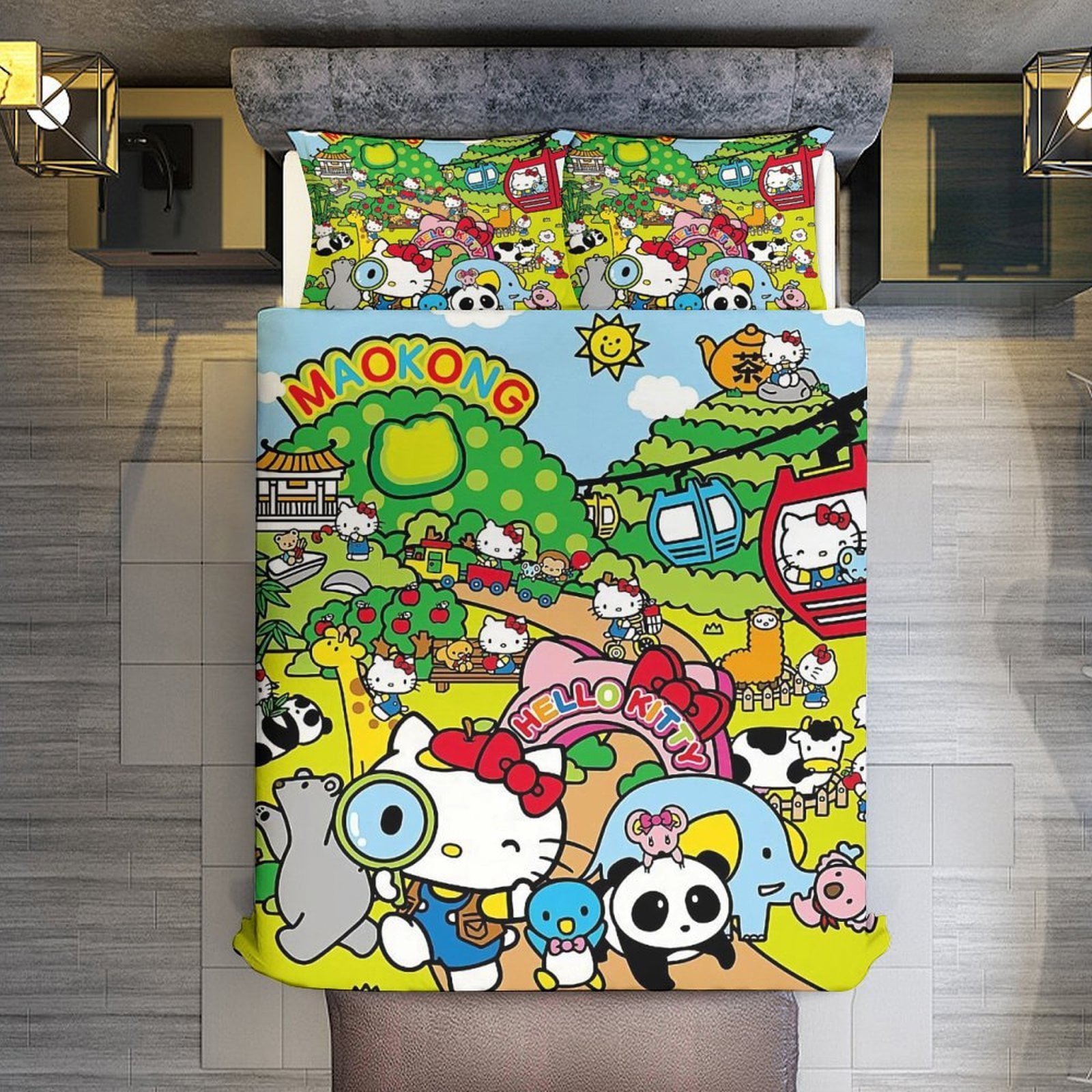 Sanrio Character Hello-Kitty Queen Sheet Set for Kids and Adults,Soft ...