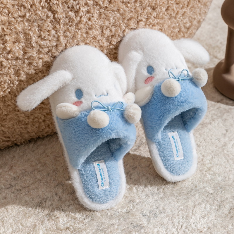 Sanrio Character Plush Slippers - Hello Kitty/Cinnamoroll/Kuromi/My ...