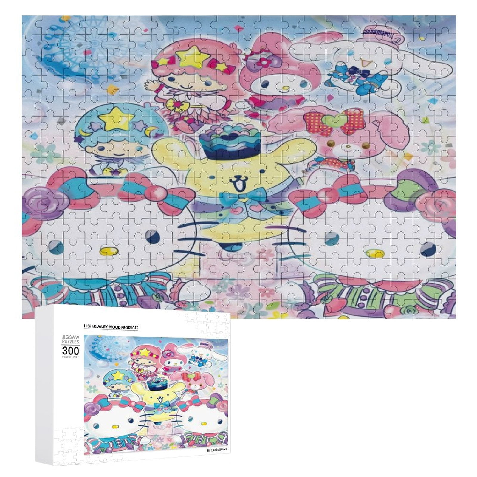 Sanrio Characters Hello-Kitty Mymelody Kuromi Cinnamoroll Puzzles for ...