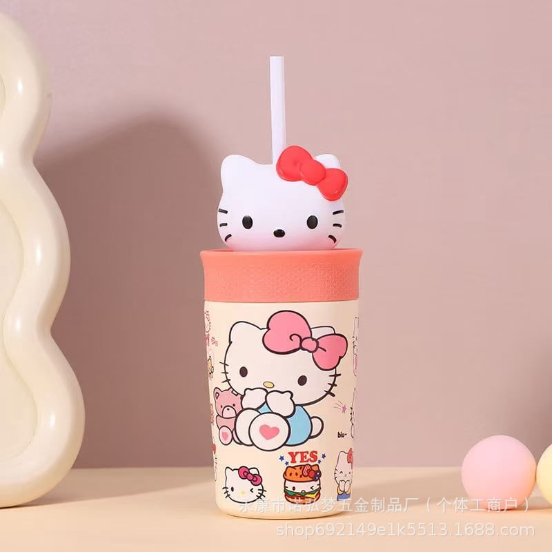 Sanrio Characters Stainless Steel Insulated Tumbler with Straw,Cute 3D ...