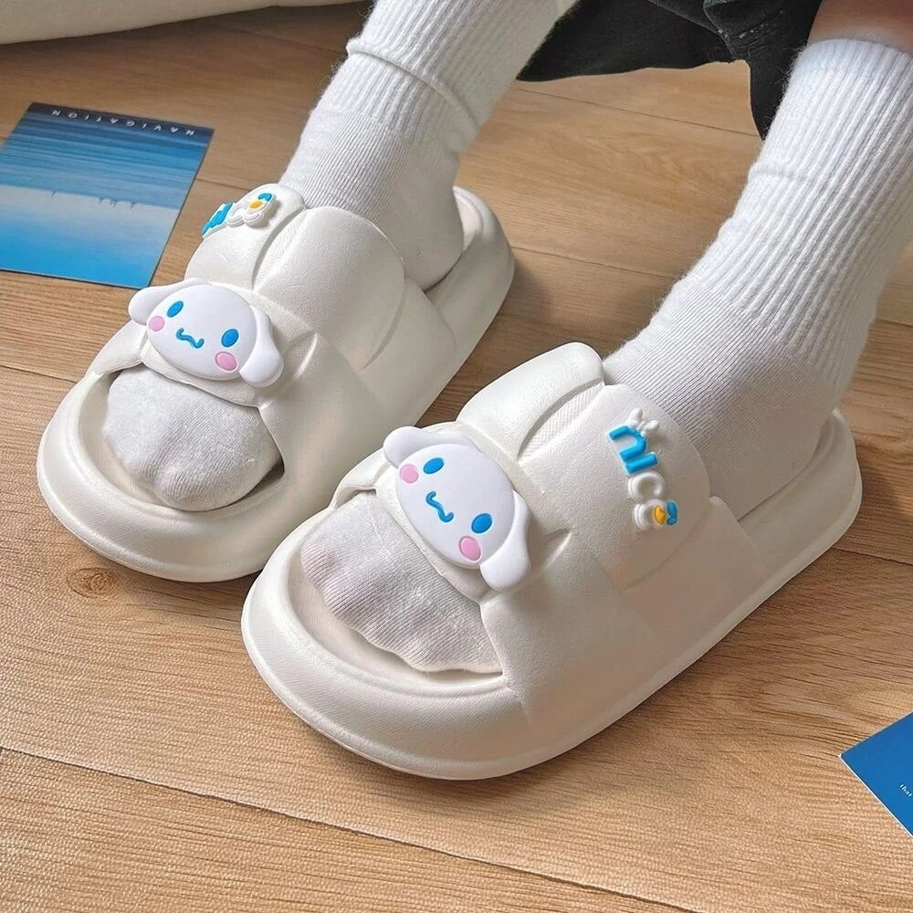 Sanrio Cinnamoroll 2022 New Shoes Flat Heel Thick Soft Bottom Slippers ...