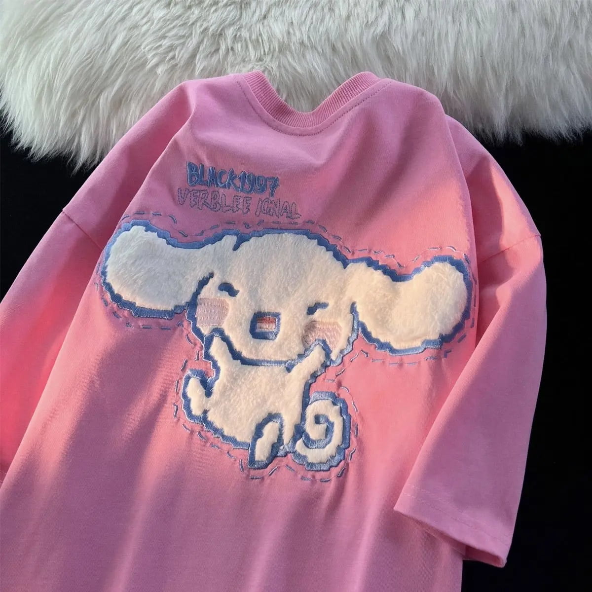 Sanrio Cinnamoroll Anime Loose T-shirt Y2k Oversize Women Cotton ...