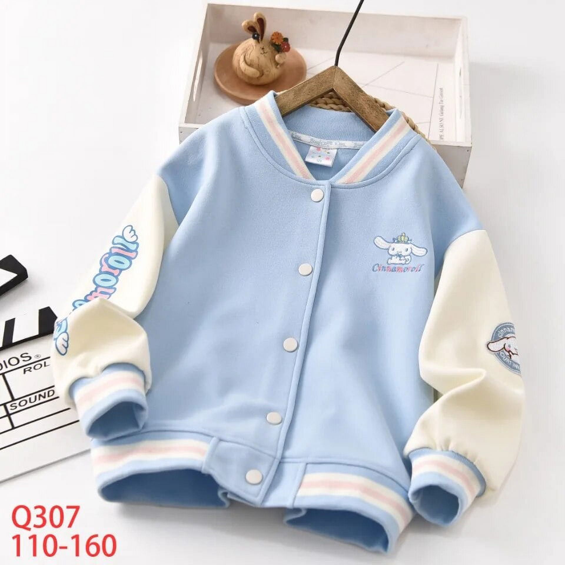 Sanrio Cinnamoroll Baseball Uniform Kawaii Kids Anime Cartoon Coat ...