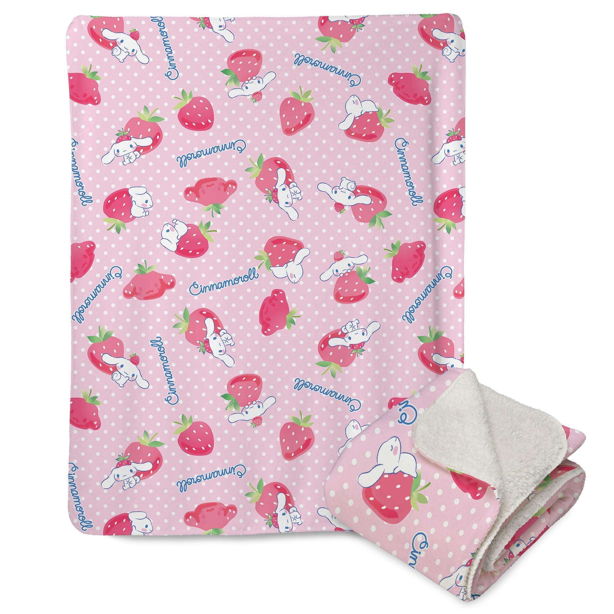 Sanrio Cinnamoroll Berry Cute Mink Sherpa Throw - Walmart.com