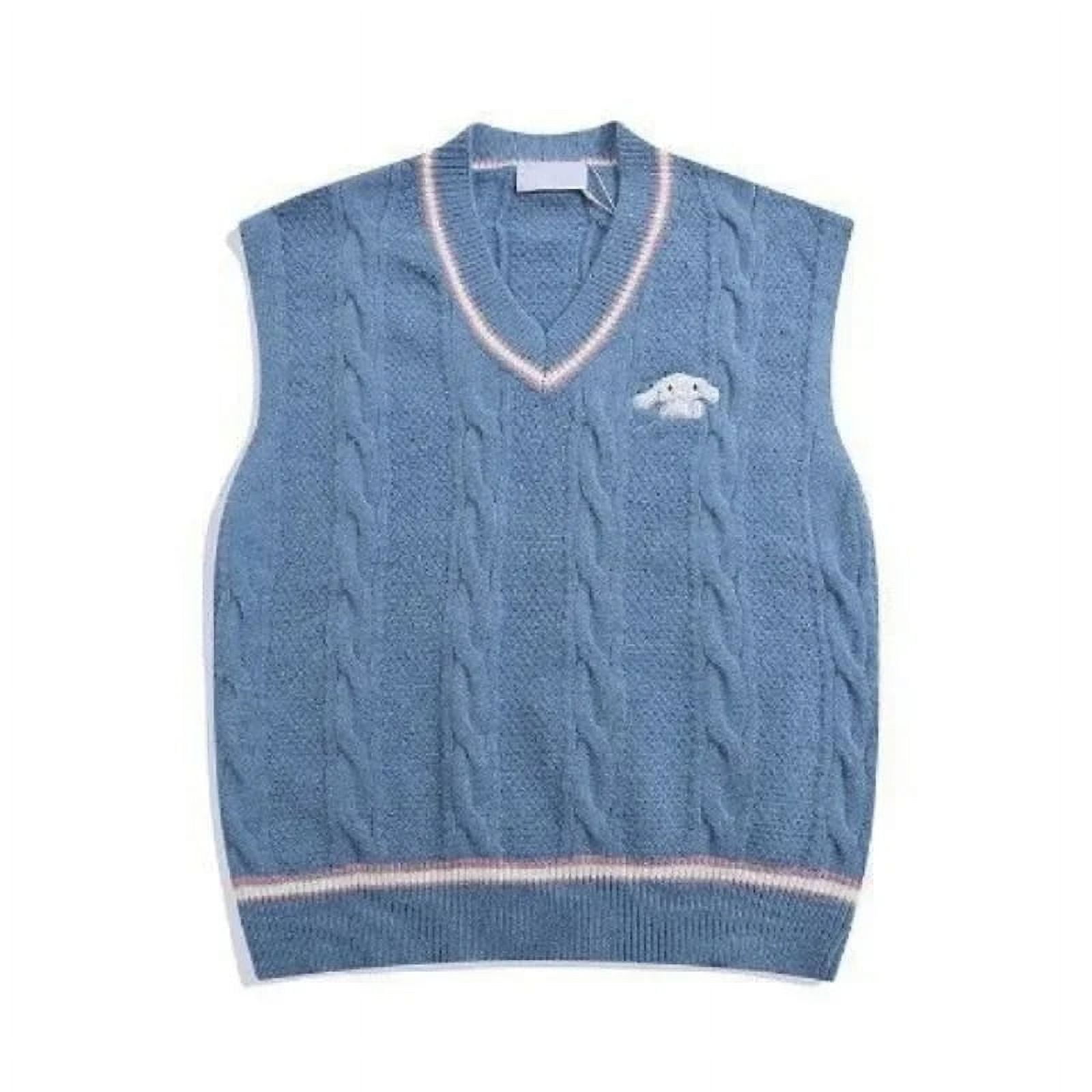 Sanrio Cinnamoroll British Style Inner Jumper Vest V-neck Knitted ...