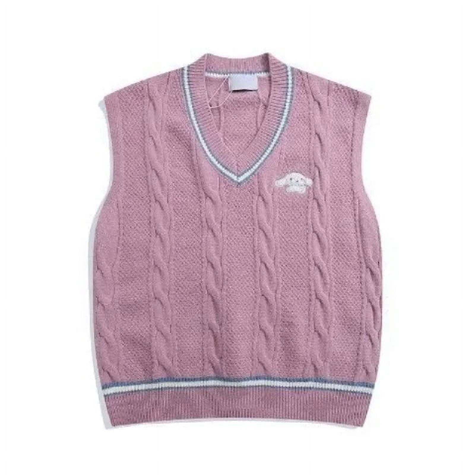 Sanrio Cinnamoroll British Style Inner Jumper Vest V-neck Knitted ...