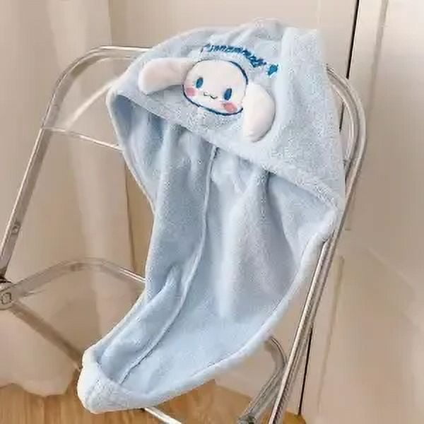 Sanrio Cinnamoroll Cartoon Bath Towel Shower Cap Animation Absorbs ...
