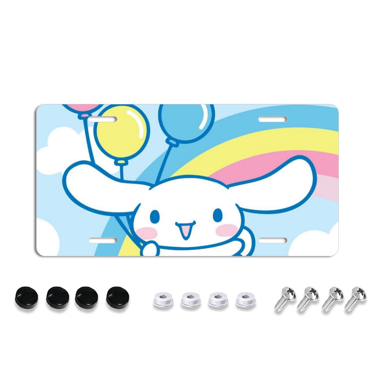 Sanrio Cinnamoroll Cartoon License Plate Cover Personalized Car License ...