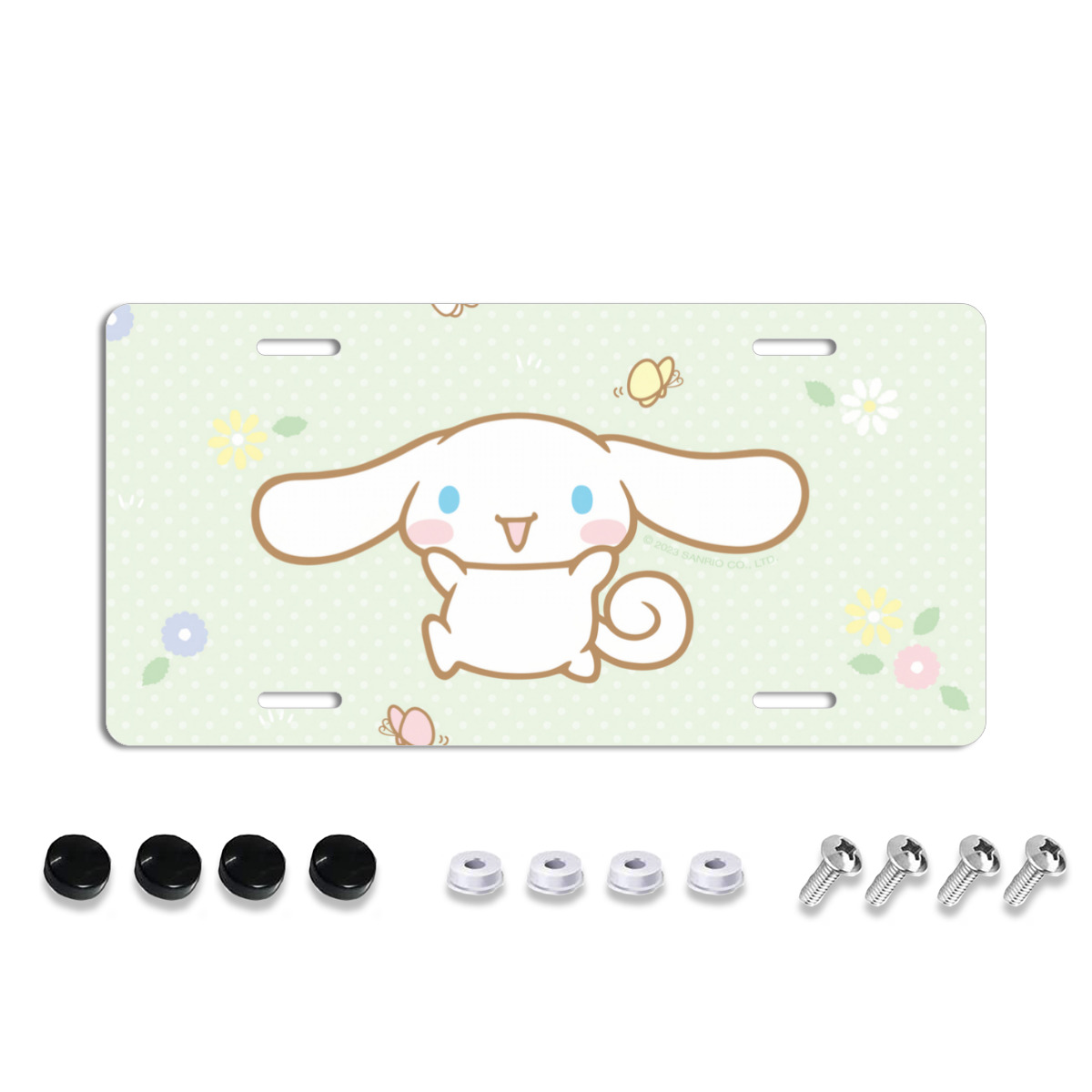 Sanrio Cinnamoroll Cartoon License Plate Cover Personalized Car License ...