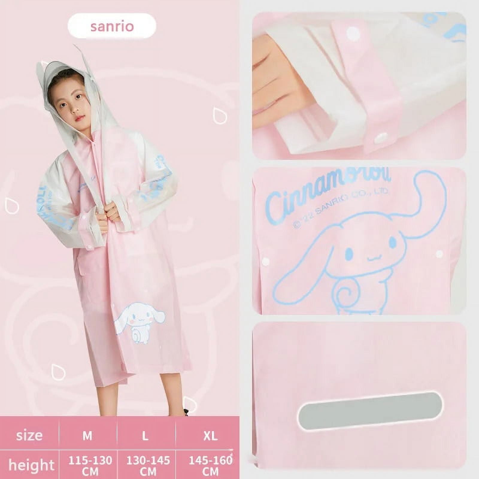 Sanrio Cinnamoroll Child Poncho Fun To Play Lengthen Safety Reflective ...