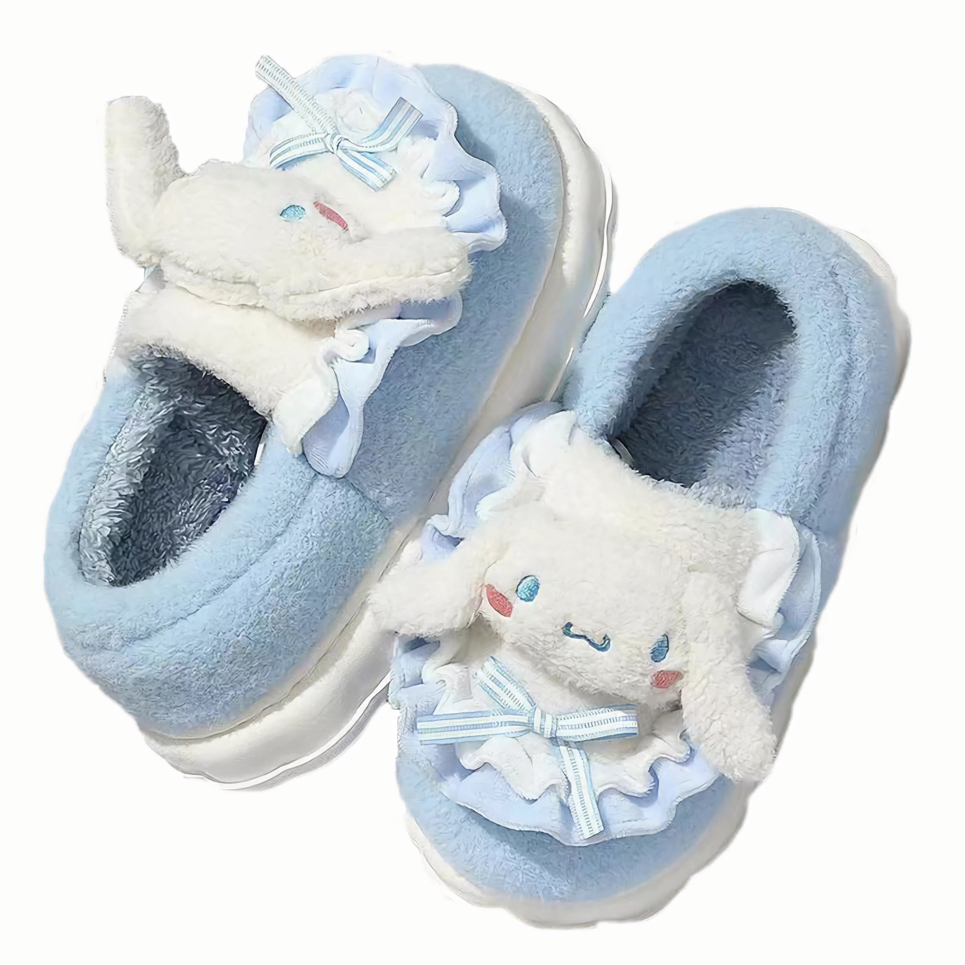 Sanrio Cinnamoroll Cotton Slippers Cute Plush Slippers Silent Warm ...