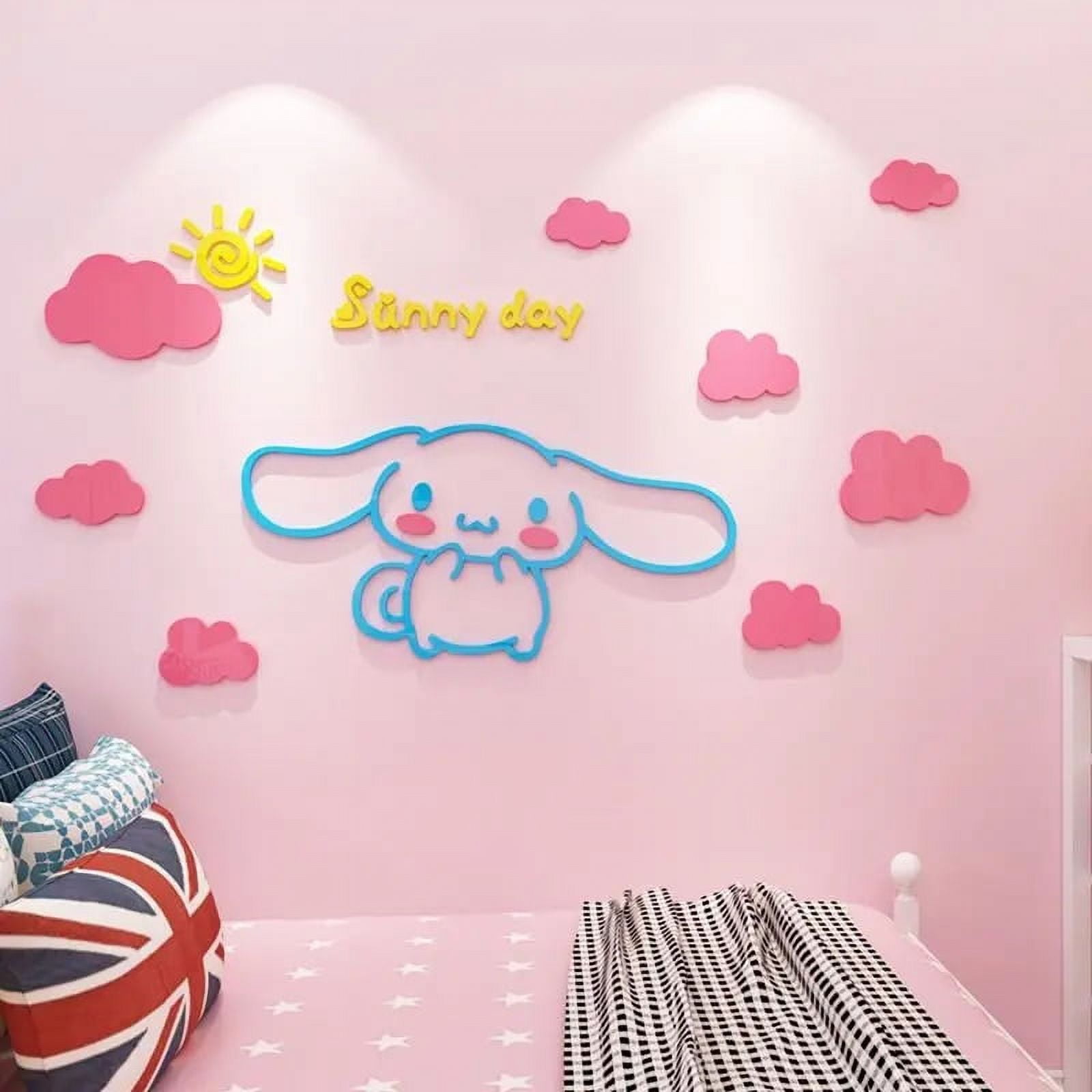 Sanrio Cinnamoroll Cute Warm Background Stickers Kawaii Bedroom Bedside ...