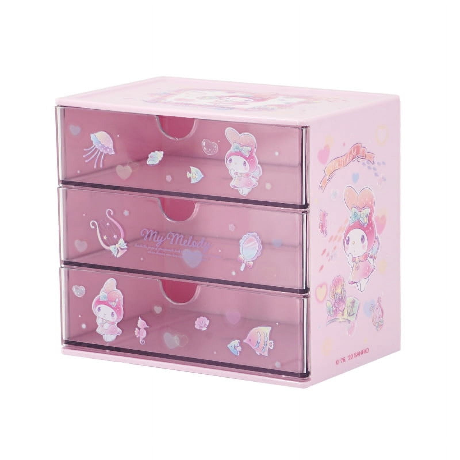 Sanrio Cinnamoroll Drawer Storage Box Kawaii Mymelody Pompom Purin Girl ...