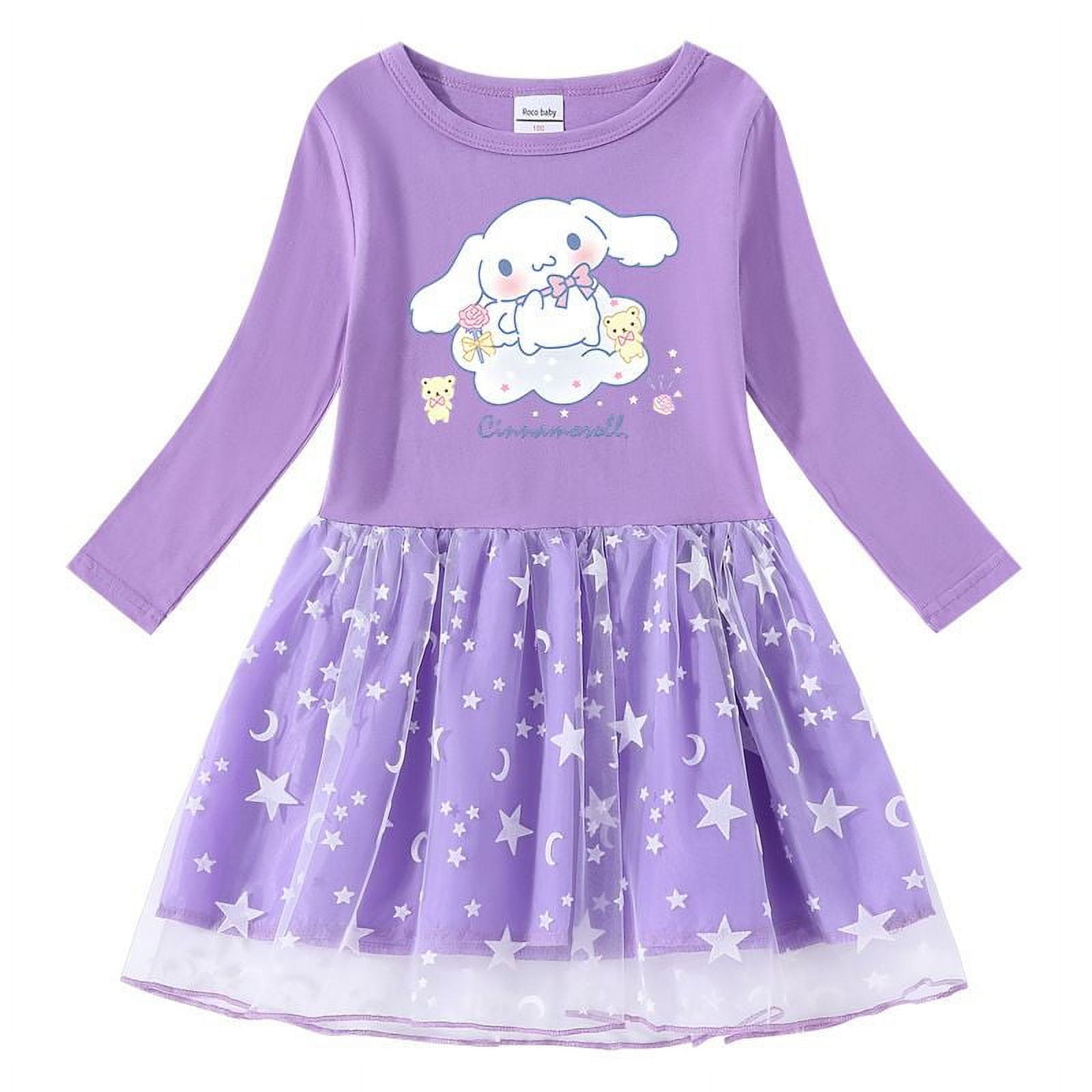 Sanrio Cinnamoroll Dress Cartoon Long Sleeve Skirt Dress Spring Autumn ...