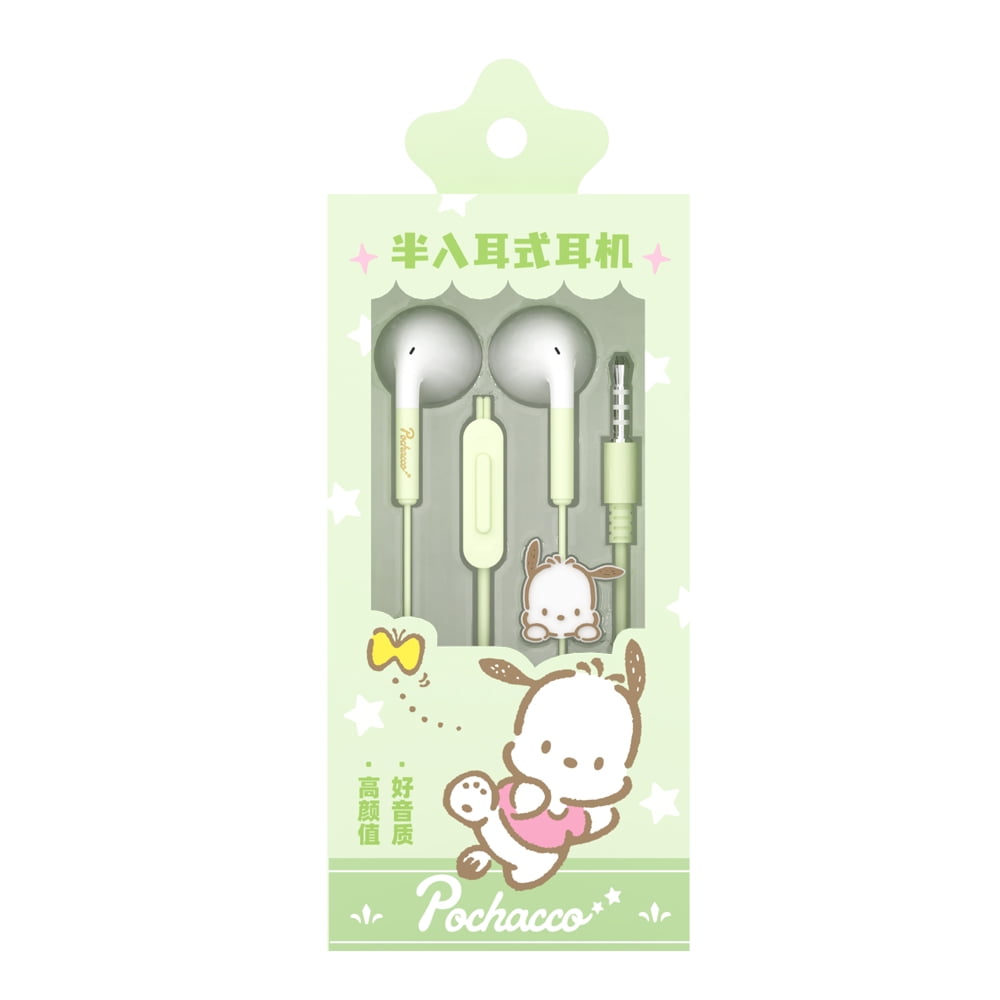 Sanrio Cinnamoroll Hanging Ear Wired Earphones Kuromi Music Headset ...
