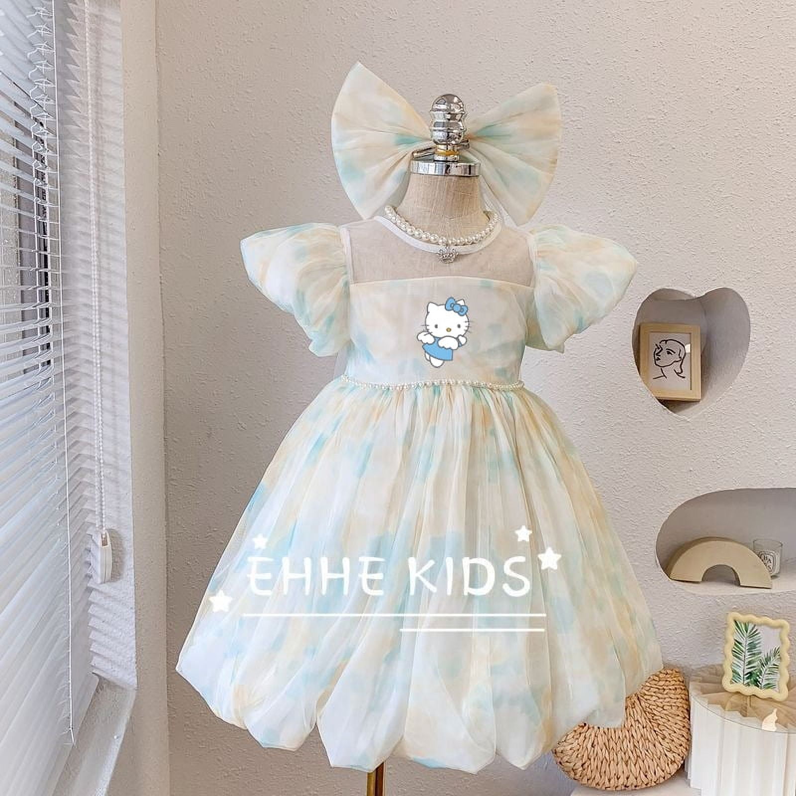 Sanrio Cinnamoroll Hello Kitty Children Dresses Summer New Female ...