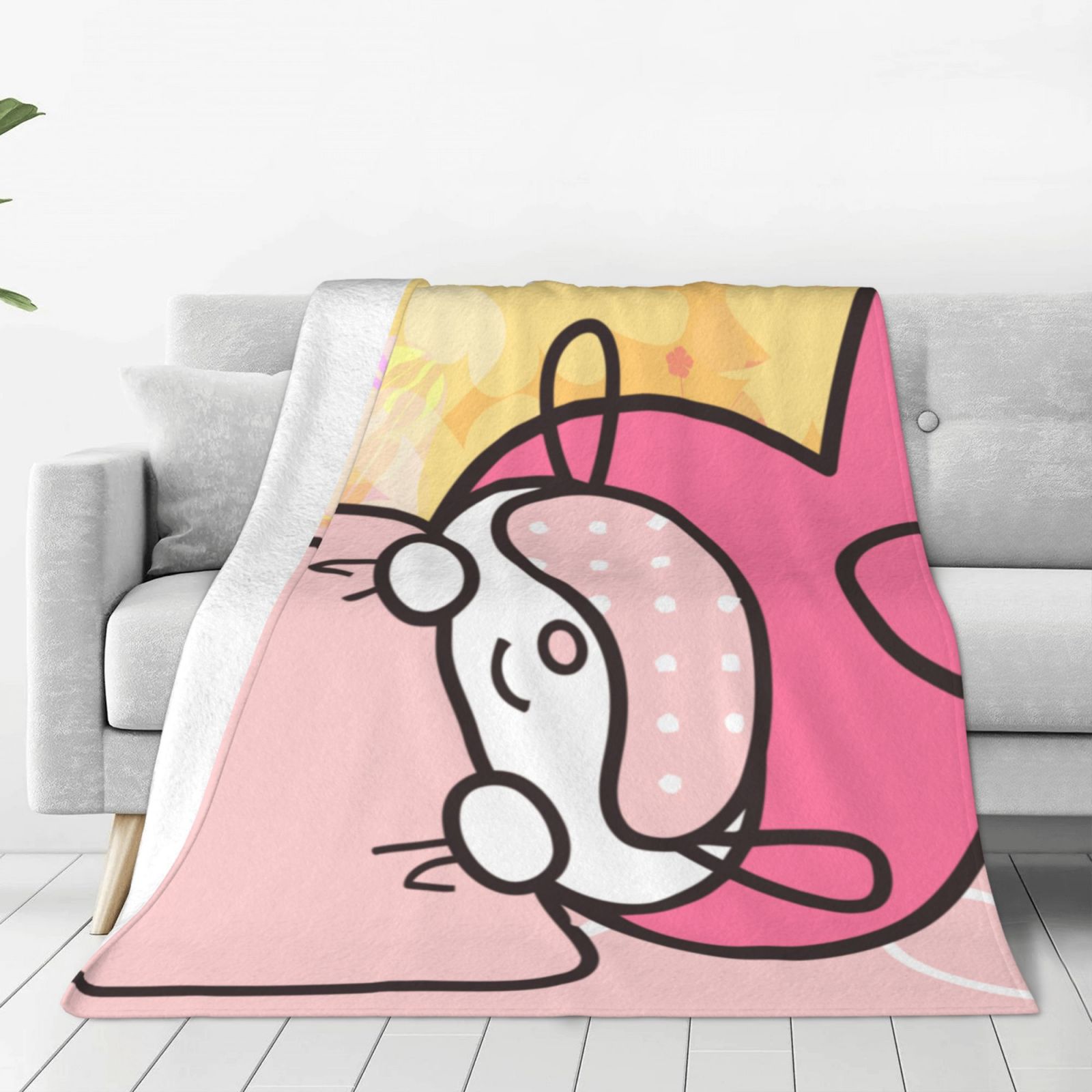 Sanrio Cinnamoroll,Hello Kitty ,Melody,Kuromi Bare Home Fleece Blanket ...