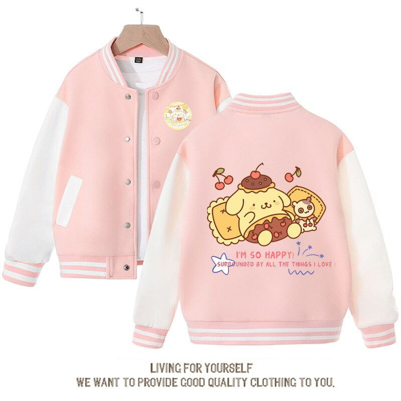Sanrio Cinnamoroll Jacket Hello Kitty Kuromi Overcoat Child Hoodies ...