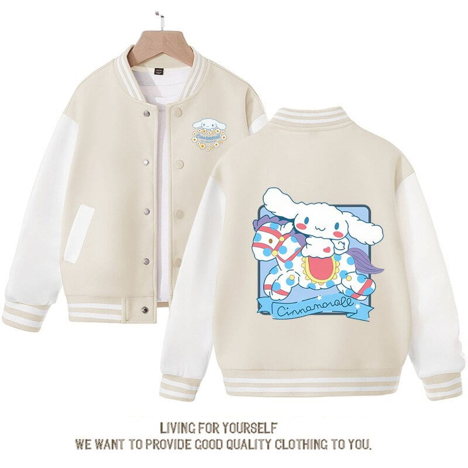 Sanrio Cinnamoroll Jacket Kuromi Overcoat Child Hoodies Autumn Kids ...