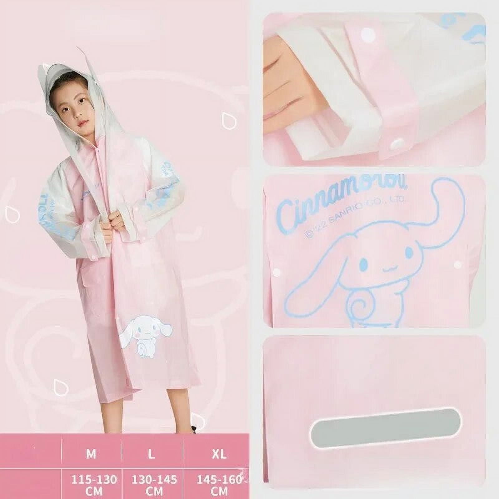 Sanrio Cinnamoroll Kawaii Kid Children Raincoat Rain Poncho Cloak ...