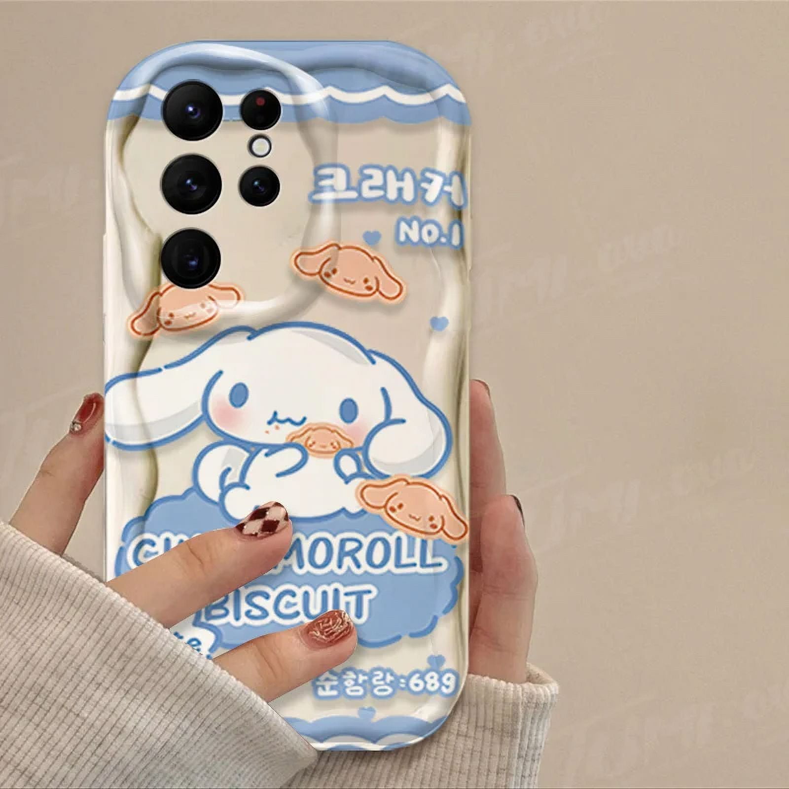 Sanrio Cinnamoroll Kuromi 3D Wave Case For Samsung Galaxy S24 Ultra S23 S22 Plus S21 S20 FE A25 ...