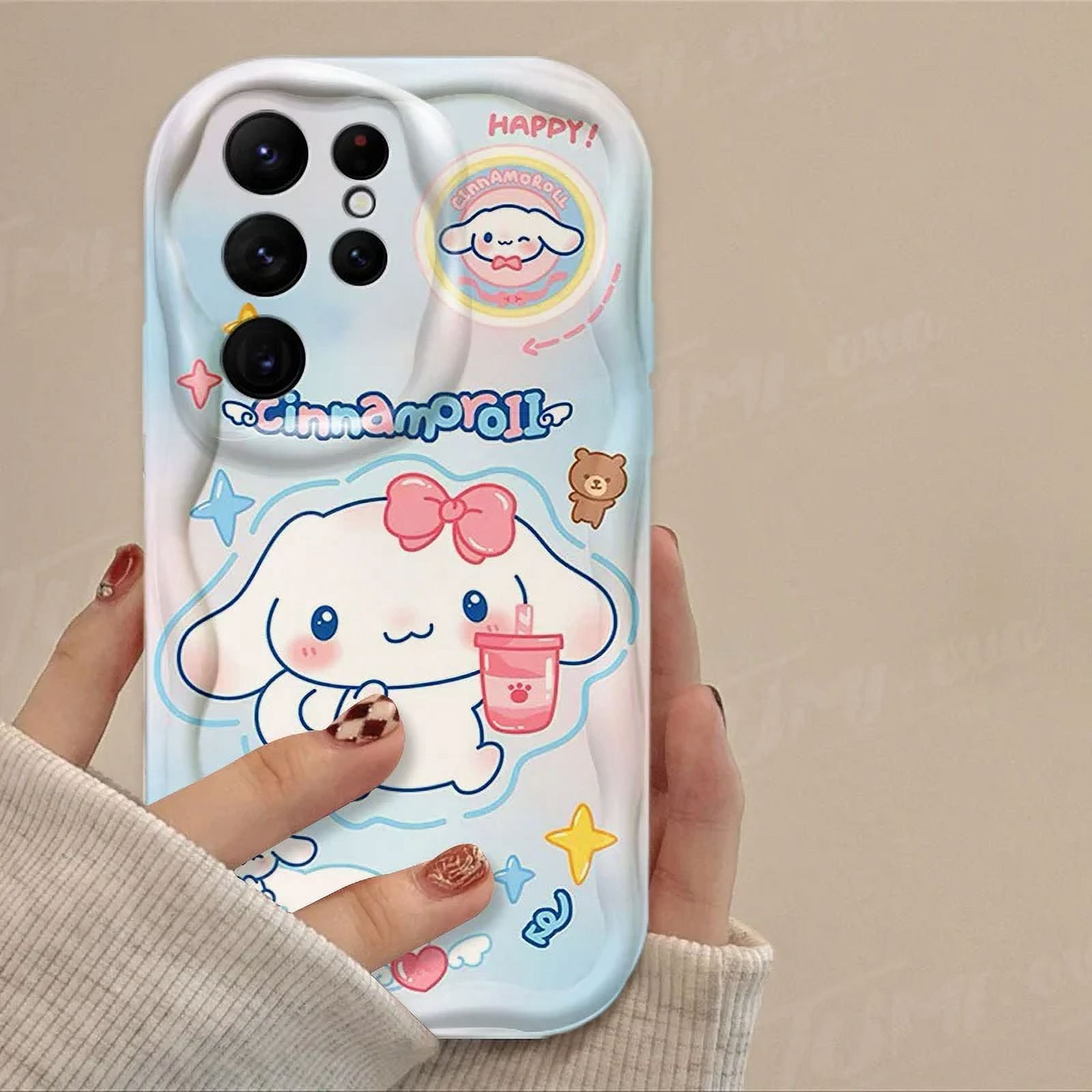 Sanrio Cinnamoroll Kuromi 3D Wave Case For Samsung Galaxy S24 Ultra S23 ...