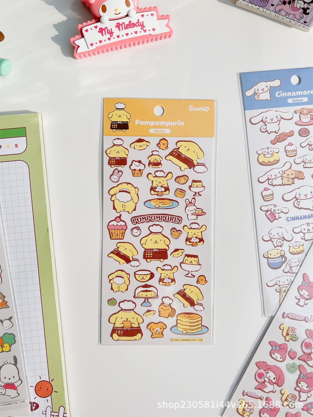 Sanrio Cinnamoroll Kuromi Anime Hand Ledger Stickers Cute Cartoon My ...