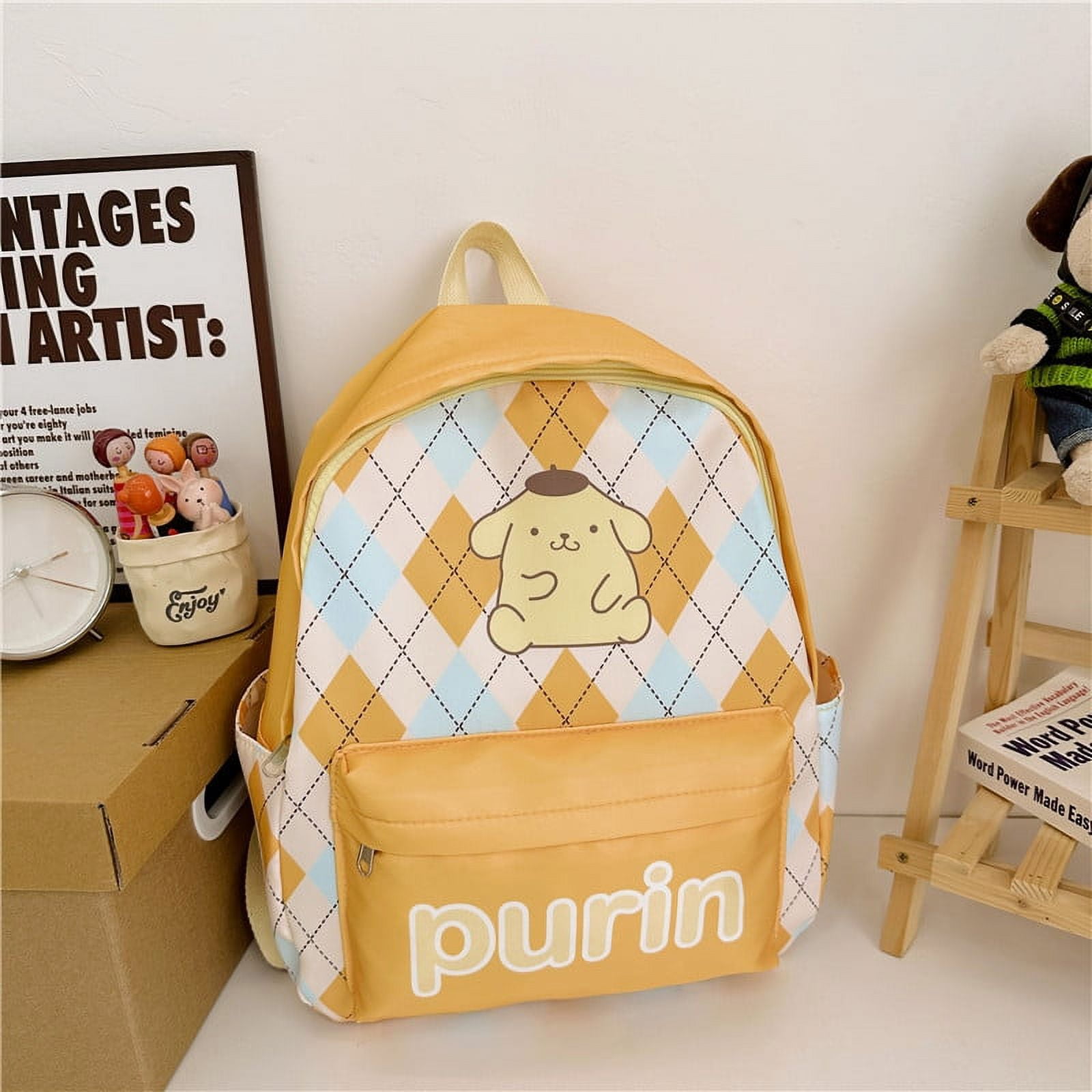Sanrio Cinnamoroll Kuromi My Melody Pom Pom Purin Anime Backpack Cute ...