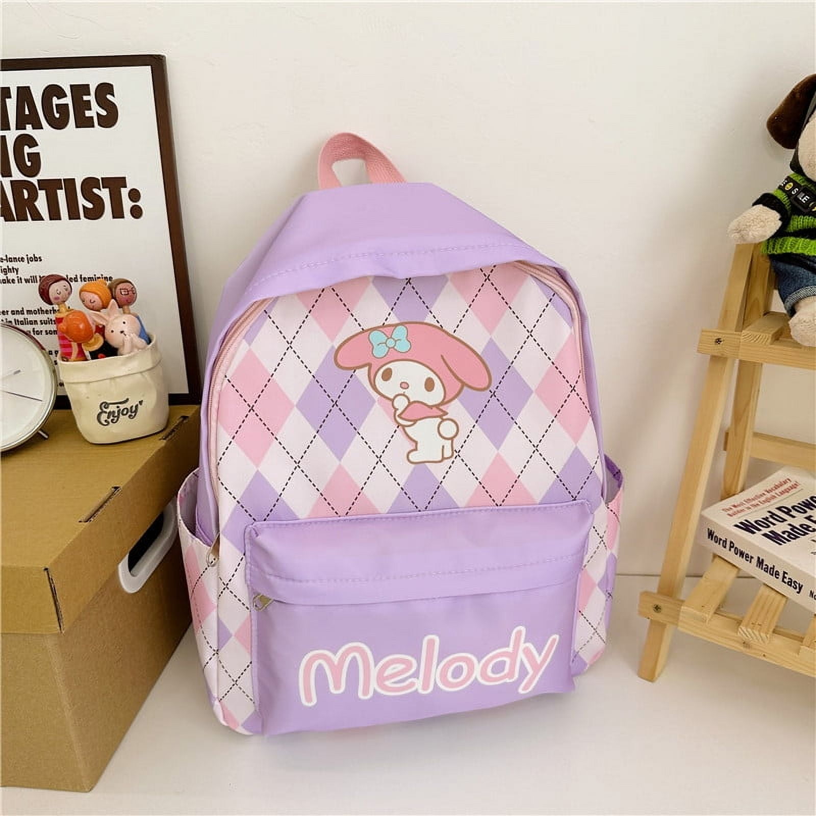 Sanrio Cinnamoroll Kuromi My Melody Pom Pom Purin Anime Backpack Cute ...