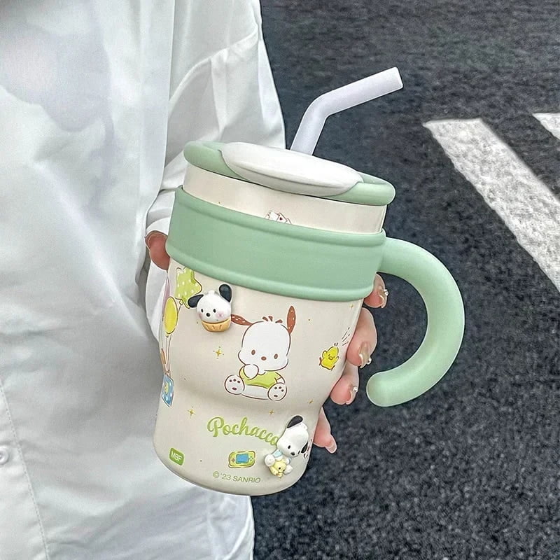 Sanrio Cinnamoroll My Melody Hello Kitty Straw Cup Large Capacity Good ...