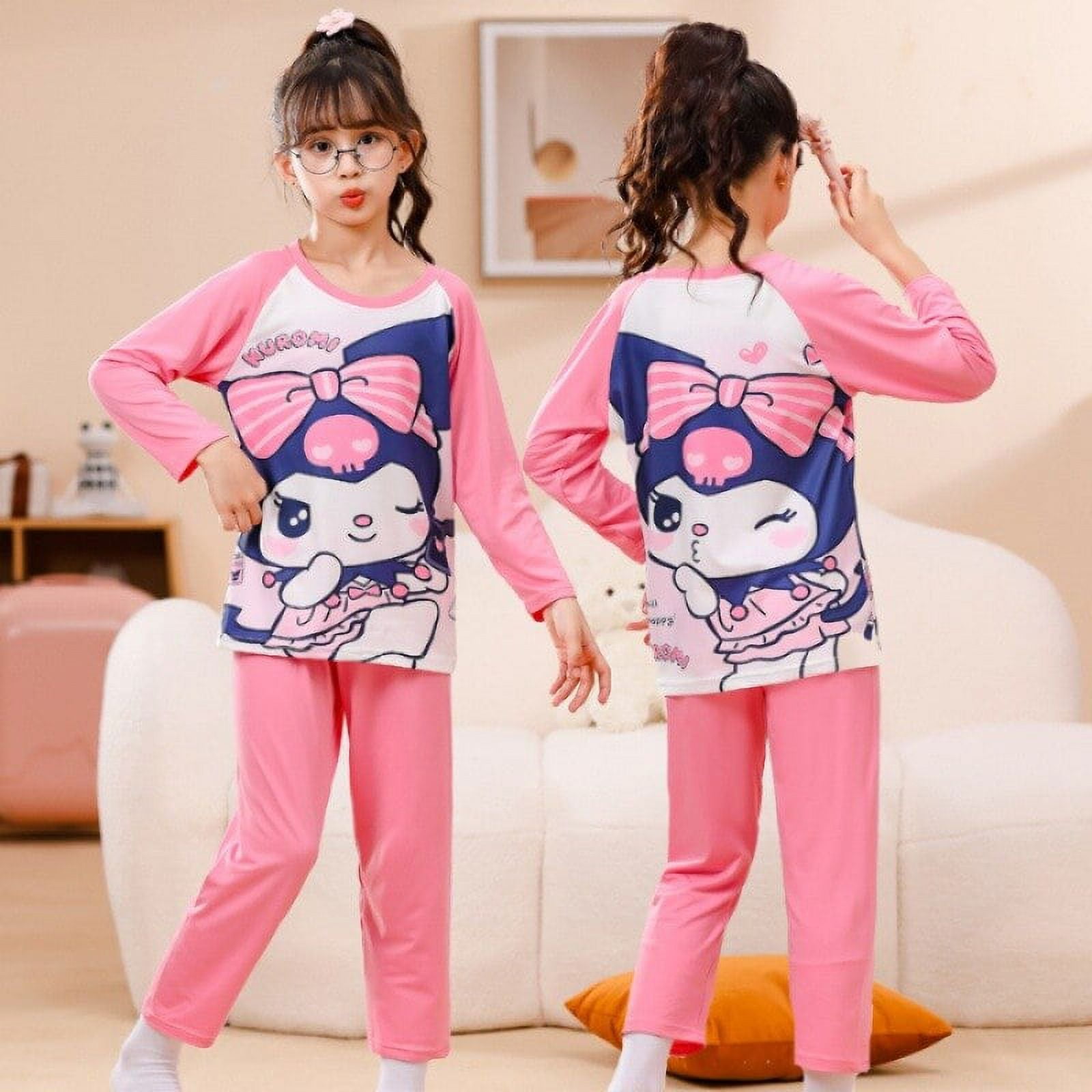 Sanrio Cinnamoroll My Melody Kuromi Kawaii Cartoon Pajamas Round Neck ...