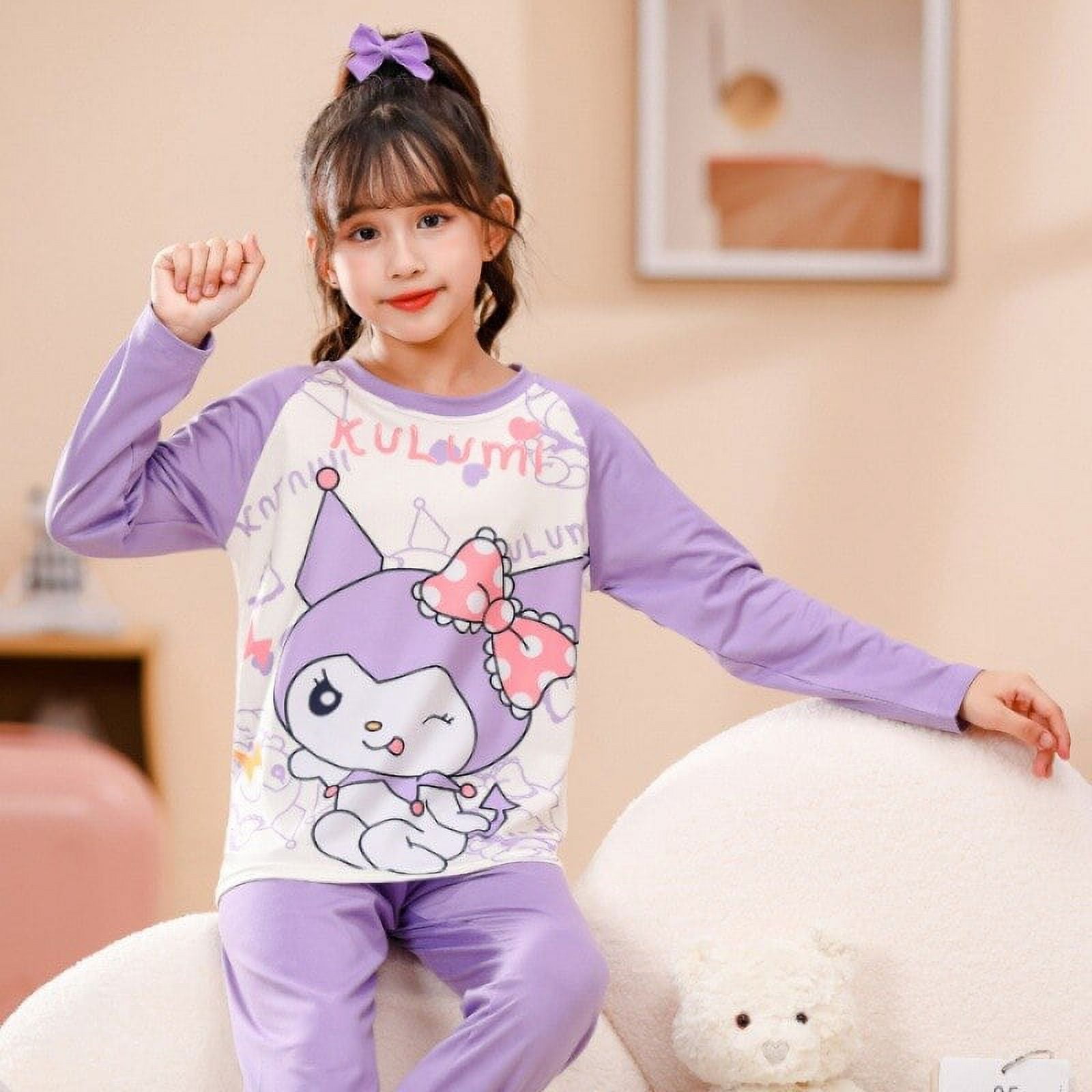 Sanrio Cinnamoroll My Melody Kuromi Kawaii Cartoon Pajamas Round Neck ...