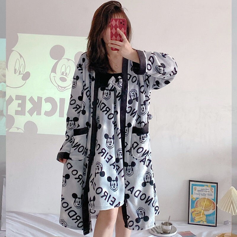 Sanrio Cinnamoroll My Melody Plush Cotton Nightdress With Robe Two ...