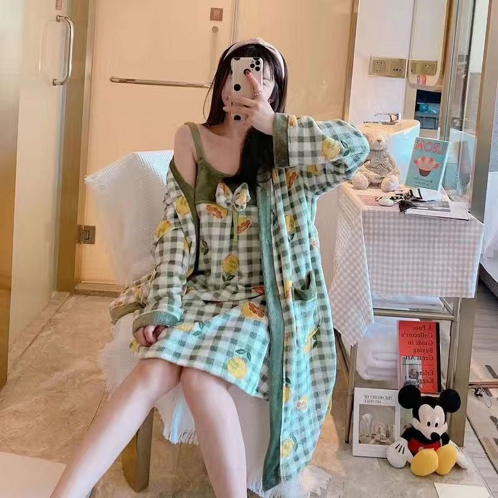 Sanrio Cinnamoroll My Melody Plush Cotton Nightdress With Robe Two ...