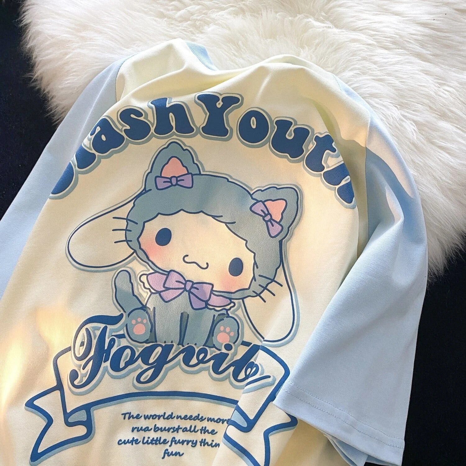 Sanrio Cinnamoroll Oversize Women's White T-shirt Summer Designer New ...