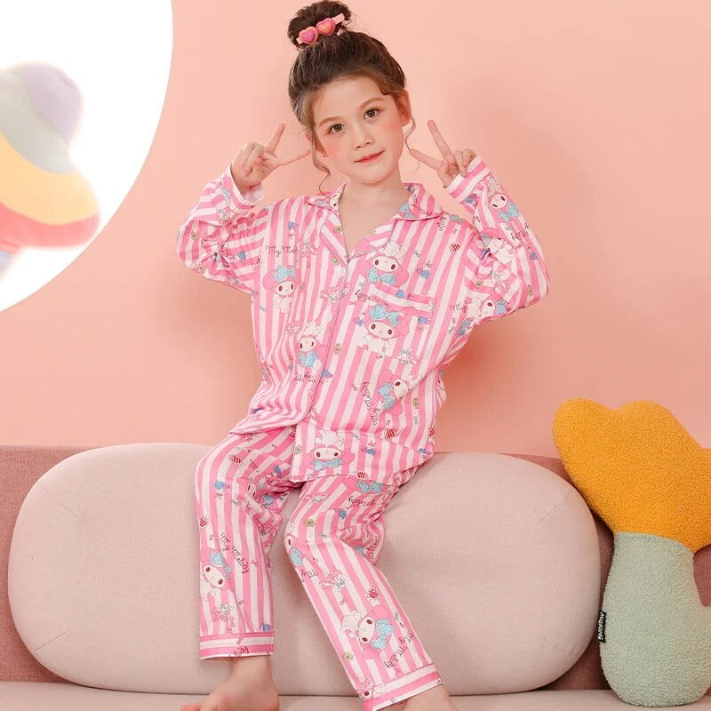 Sanrio Cinnamoroll Pajamas Set Kuromi Hello Kitty Melody Children ...