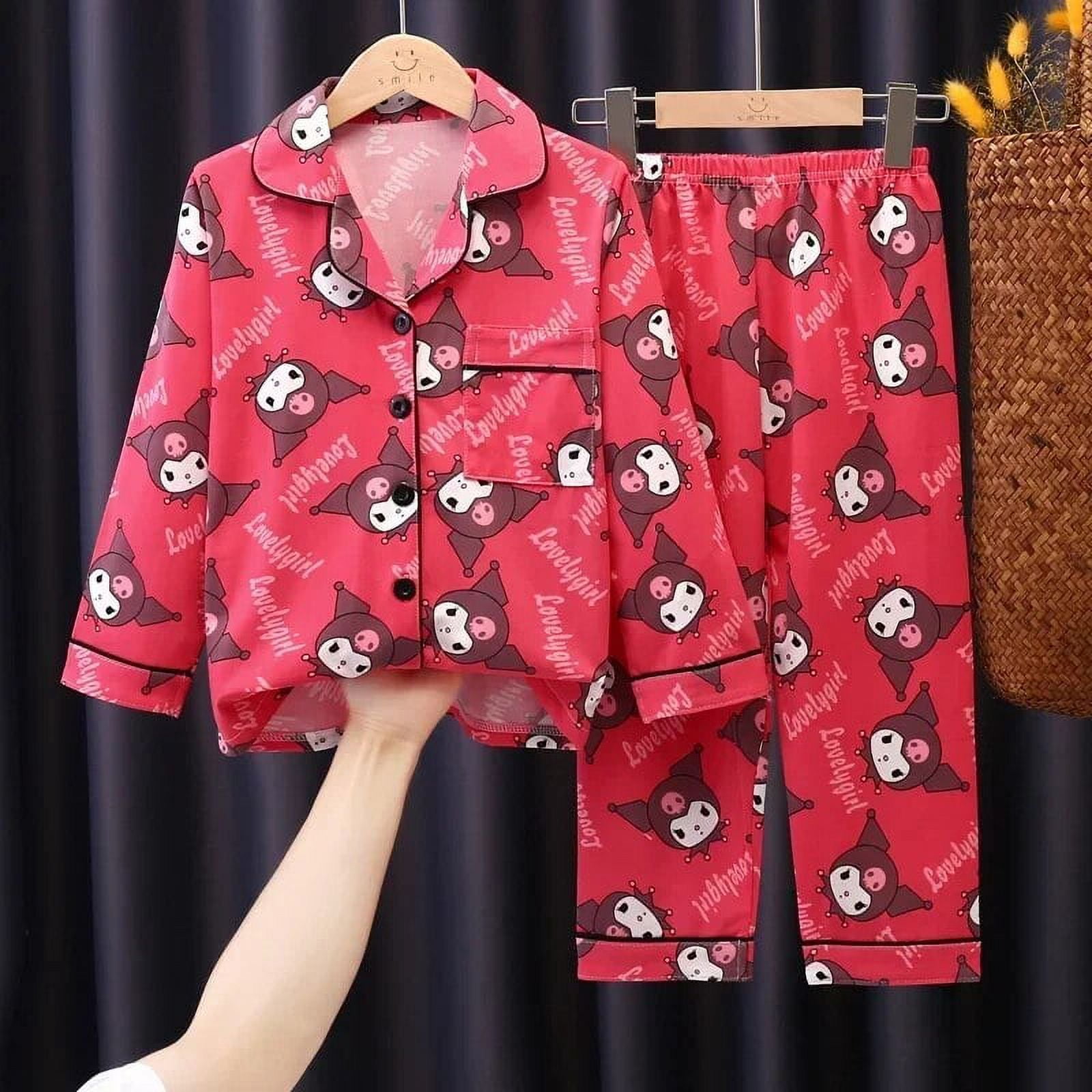 Sanrio Cinnamoroll Pajamas Set Long-Sleeved Cartoon My Melody Kuromi ...