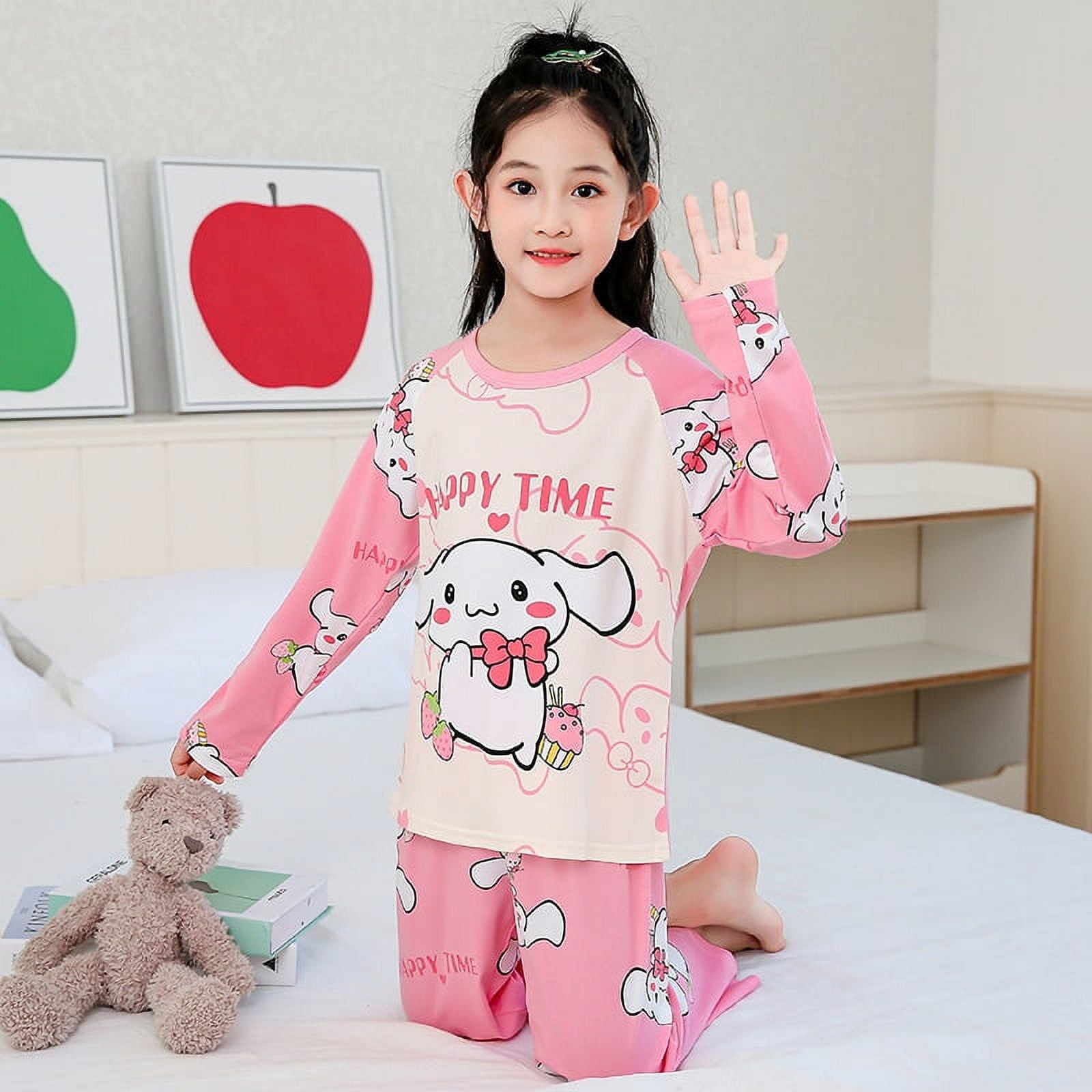 Sanrio Cinnamoroll Pajamas Suit Hello Kitty Sleepwear Kuromi Melody ...