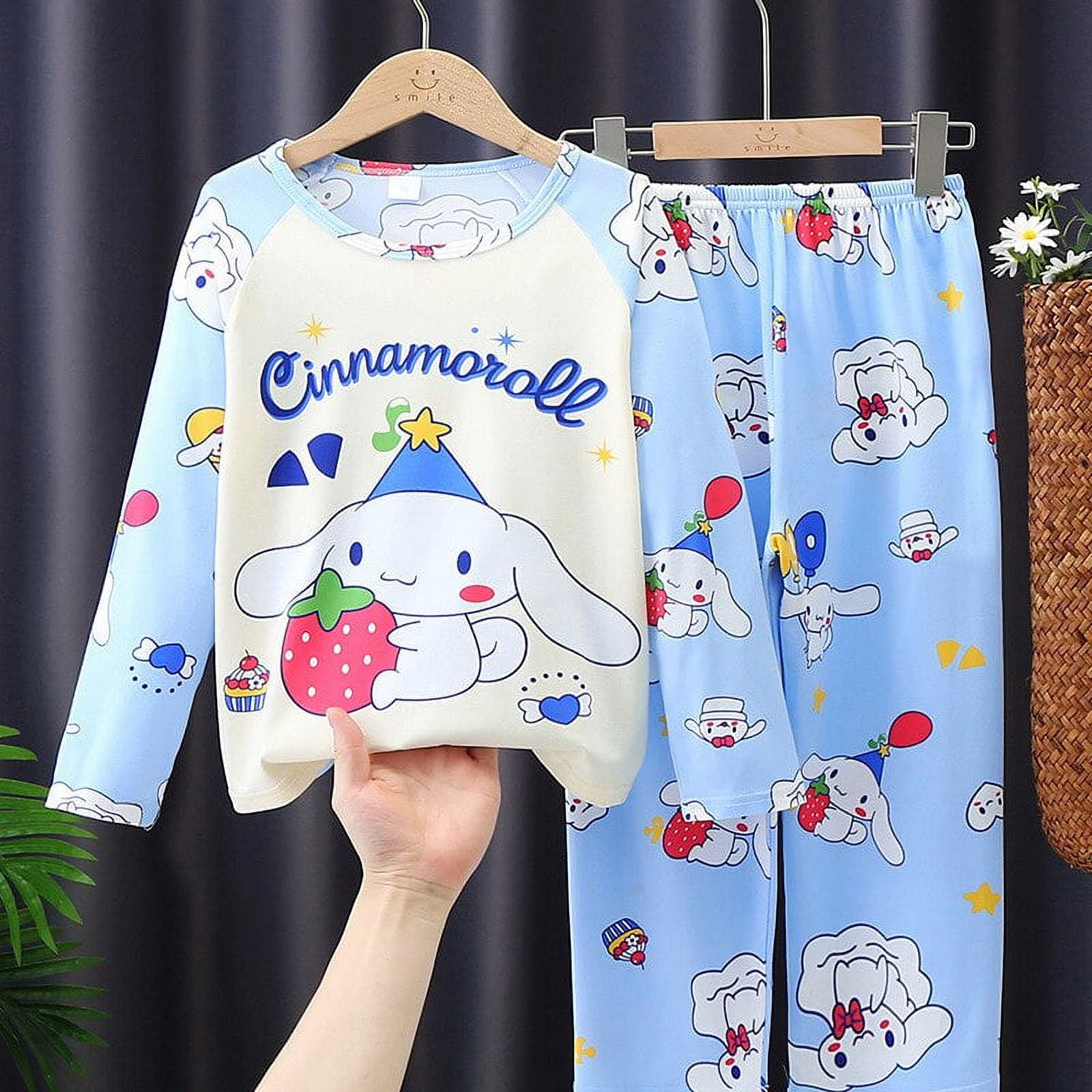 Sanrio Cinnamoroll Pajamas Suit Hello Kitty Sleepwear Kuromi Melody ...